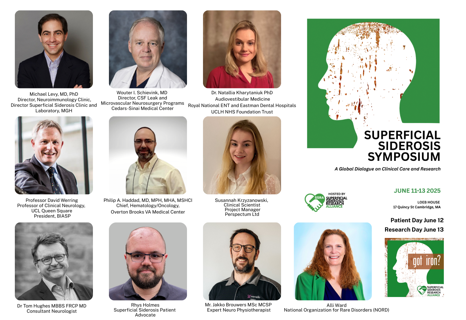 Symposium 2025 | Superficial Siderosis Research Alliance